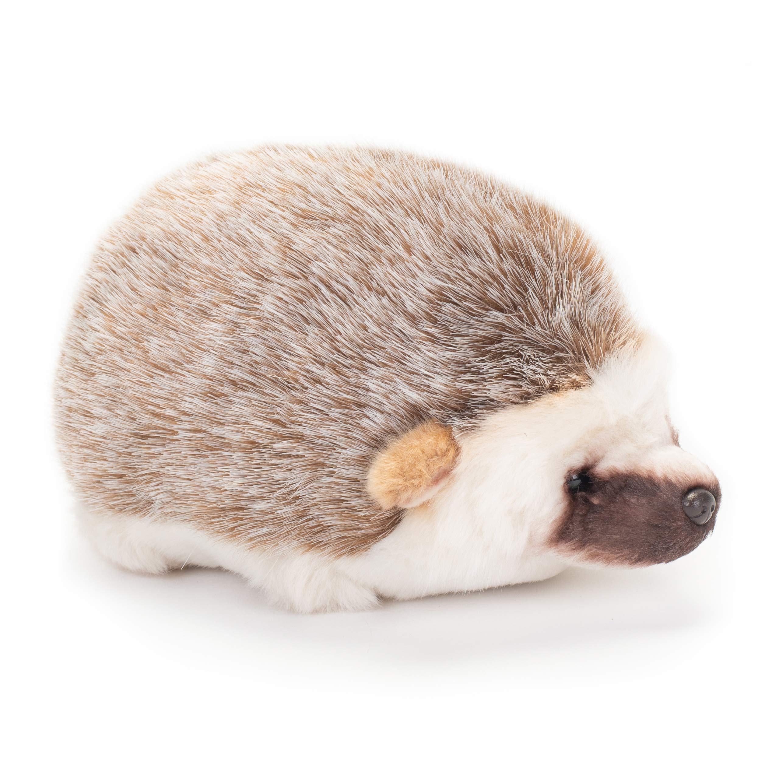 DEMDACO Huddled Small Hedgehog Wispy Chestnut Children's Plush Stuffed Animal