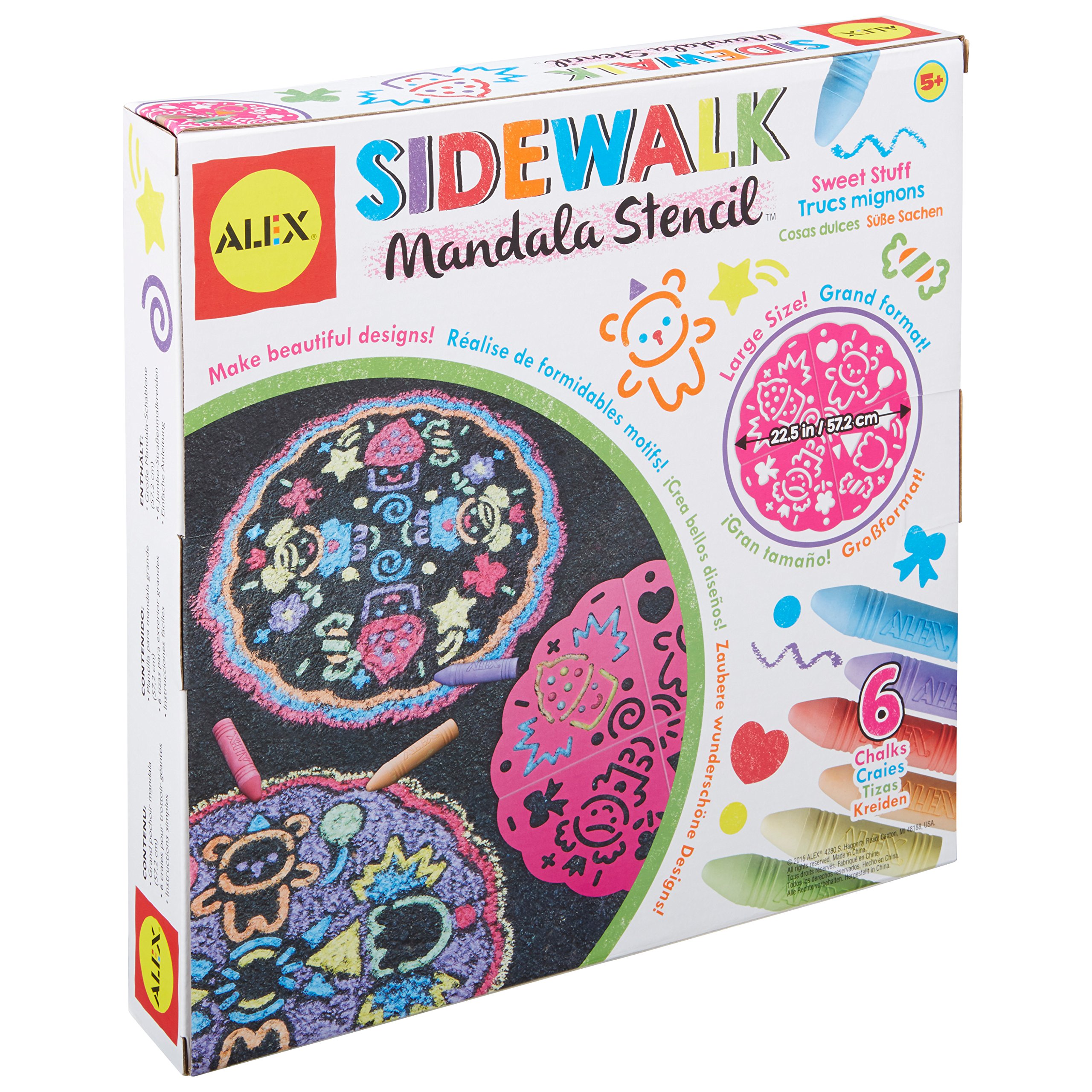 Alex Art Sidewalk Mandala Sweet Stuff, Multicolor