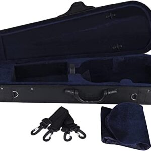 ADM 4/4 Full Size Violin Hard Case Basic Professional Triangular Shape Backpack, Super Light Suspension, Black