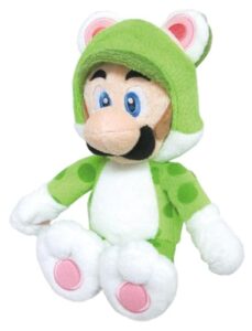 little buddy super mario neko cat luigi plush, 10""", multi-colored