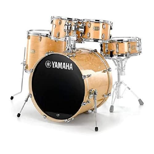 Yamaha 5pc Shell Pack with a 20" Kick 14” Snare Drum in Natural Wood for Students and Working Drummers, (SBP0F50NW)