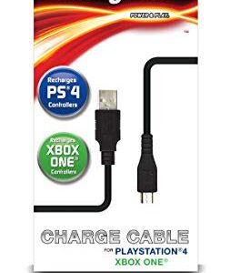 PDP Gaming Energizer Charge Cable | 6 Feet Universal Power and Play Charger: Black - PS5/PS4, Xbox One