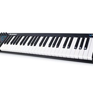 Alesis V49 - 49 Key USB MIDI Keyboard Controller with 8 Backlit Pads, 4 Assignable Knobs and Buttons, Plus a Professional Software Suite Included