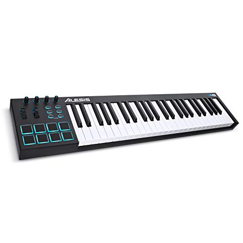 Alesis V49 - 49 Key USB MIDI Keyboard Controller with 8 Backlit Pads, 4 Assignable Knobs and Buttons, Plus a Professional Software Suite Included