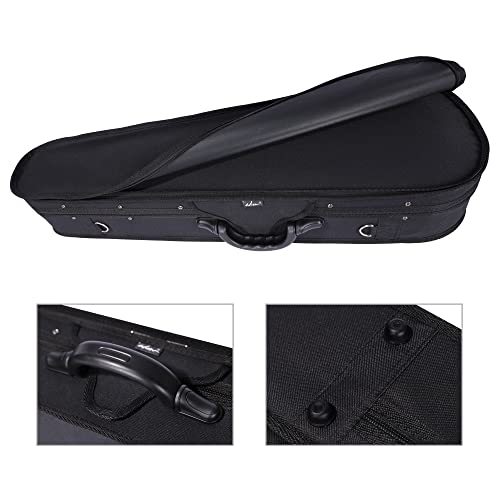 ADM 4/4 Full Size Violin Hard Case Basic Professional Triangular Shape Backpack, Super Light Suspension, Black