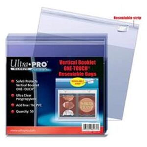 ultra pro one-touch vertical booklet resealable bag