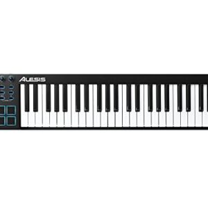 Alesis V49 - 49 Key USB MIDI Keyboard Controller with 8 Backlit Pads, 4 Assignable Knobs and Buttons, Plus a Professional Software Suite Included