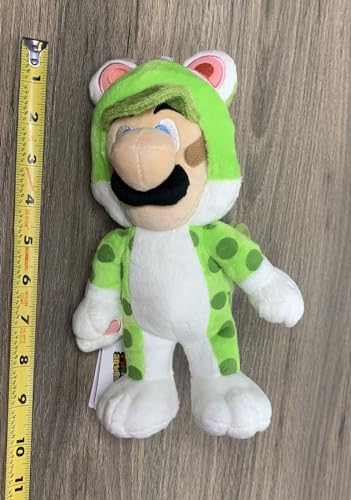 Little Buddy Super Mario Neko Cat Luigi Plush, 10""", Multi-Colored