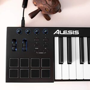 Alesis V49 - 49 Key USB MIDI Keyboard Controller with 8 Backlit Pads, 4 Assignable Knobs and Buttons, Plus a Professional Software Suite Included