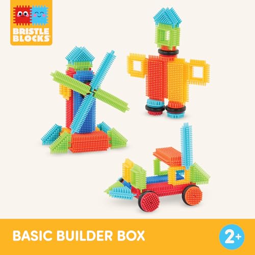 Battat- Bristle Blocks- STEM Interlocking Building Blocks- 36 pc Playset- Developmental Toys for Toddlers & Kid- Basic Builder Box- 2 Years +