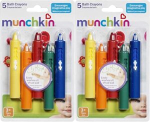 munchkin 5 piece bath crayons set (pack of 2)