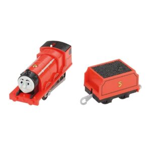 thomas & friends motorized toy train james battery-powered engine with coal car for preschool pretend play kids ages 3+ years