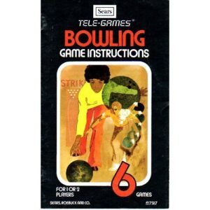 bowling atari 2600 (sears tele-games version) instruction booklet (atari 2600 manual only - no game) pamphlet - no game included