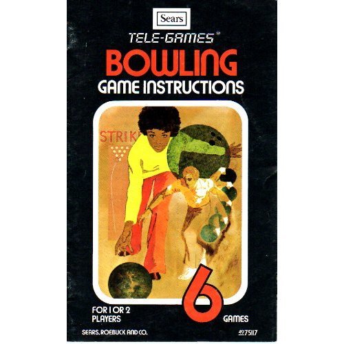 Bowling Atari 2600 (Sears Tele-Games Version) Instruction Booklet (Atari 2600 Manual ONLY - NO GAME) Pamphlet - NO GAME INCLUDED