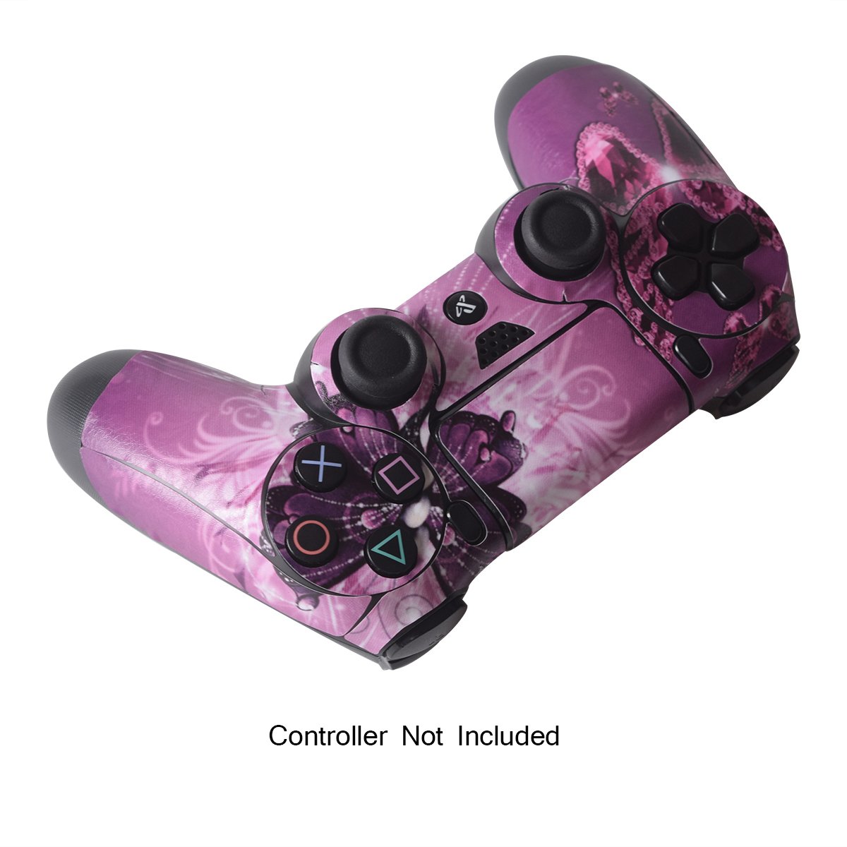 GameXcel Skins Compatible with PS4 Controller - Stickers Compatible with Playstation Dualshock 4 - Decals Cover Skin Accessories Compatible with PS4 Slim Controllers - Lavende Butterfly