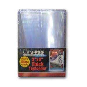 3x4 ultra pro super thick 100pt card toploaders - 5 packs of 25