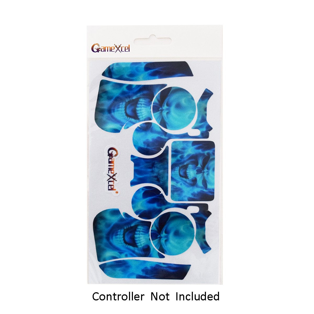 GameXcel Skins Compatible with PS4 Controller - Stickers Compatible with Playstation Dualshock 4 - Decals Cover Skin Accessories Compatible with PS4 Slim Controllers - Blue Daemon