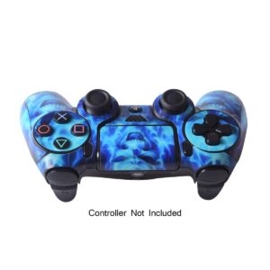 GameXcel Skins Compatible with PS4 Controller - Stickers Compatible with Playstation Dualshock 4 - Decals Cover Skin Accessories Compatible with PS4 Slim Controllers - Blue Daemon