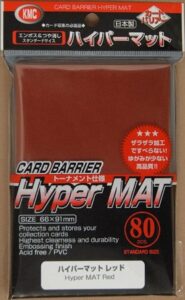 kmc hyper matte sleeves (80-pack), red