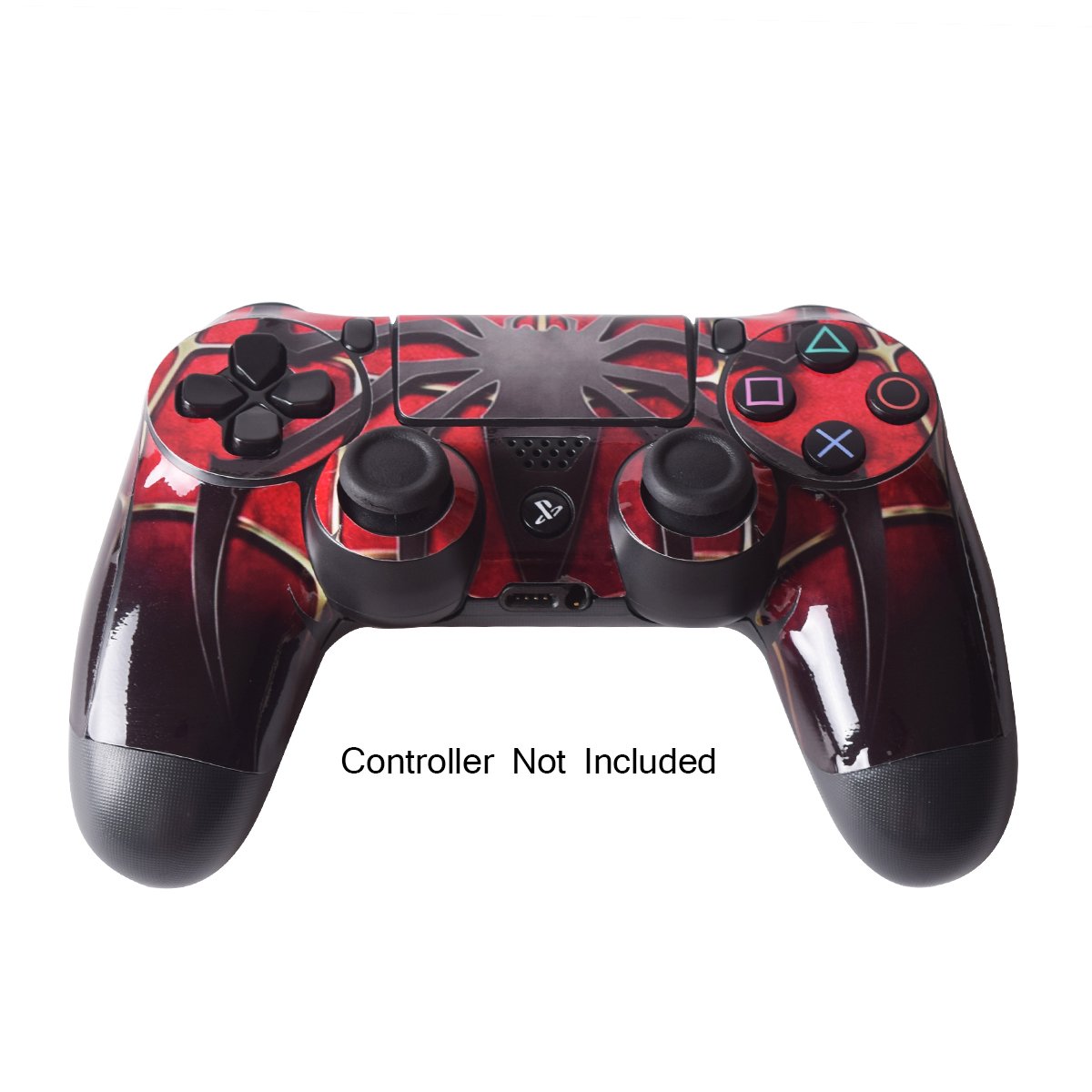 GameXcel Skins Compatible with PS4 Controller - Stickers Compatible with Playstation Dualshock 4 - Decals Cover Skin Accessories Compatible with PS4 Slim Controllers - Widow Spider