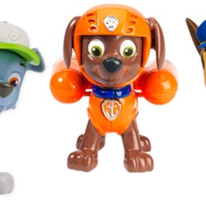 Paw Patrol Action Pack Pups 3pk Figure Set Chase, Rocky, Zuma