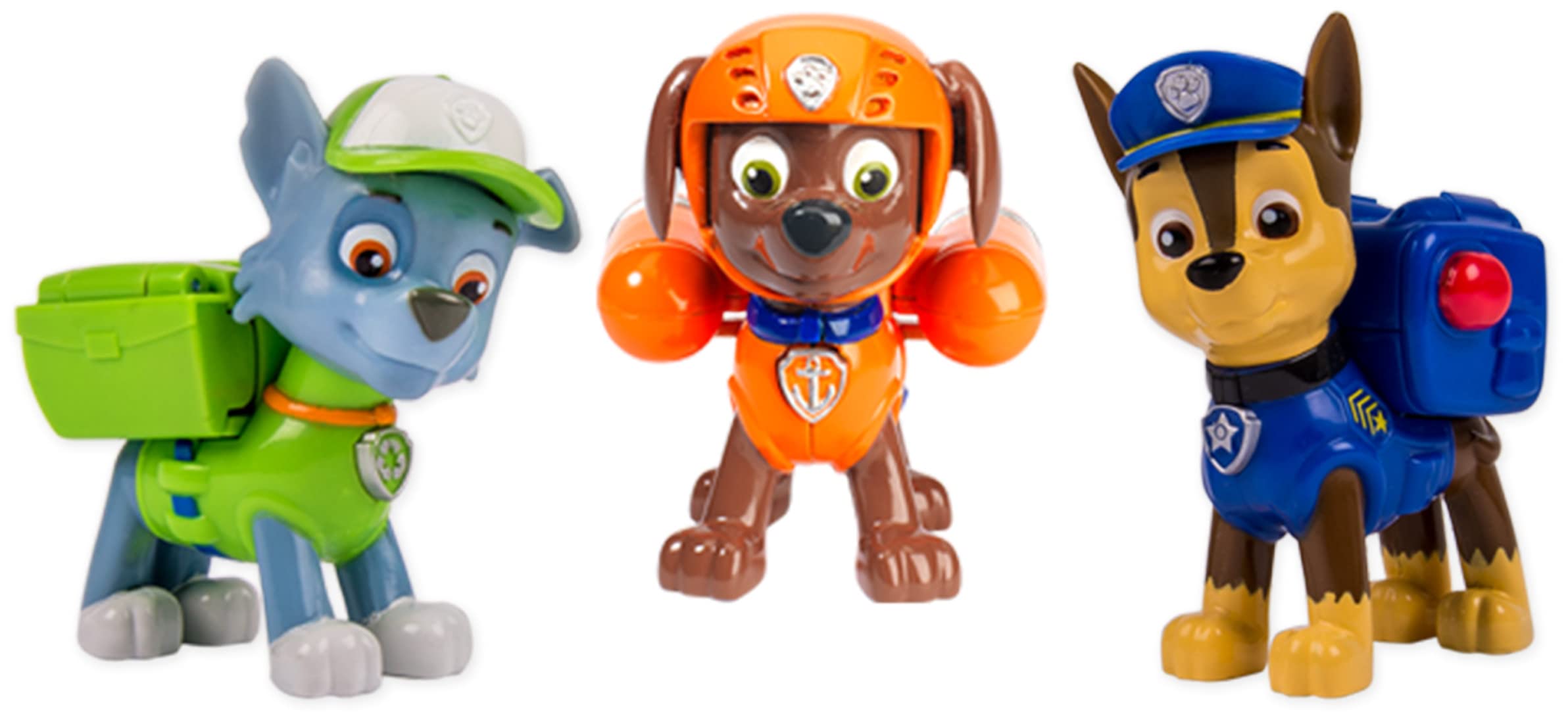 Paw Patrol Action Pack Pups 3pk Figure Set Chase, Rocky, Zuma