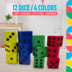 Dazzling Toys Big Foam Playing Dice - 12 Pack (D060)