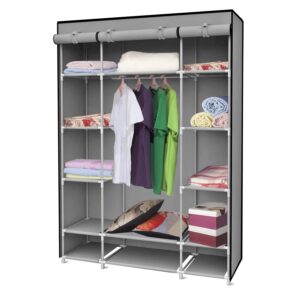 Sunbeam Home Basics, Grey Storage Closet with Shelving