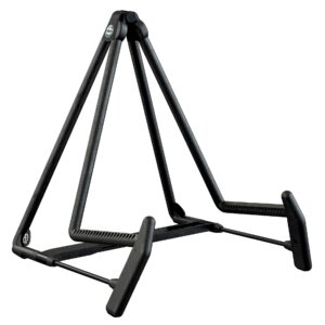 k&m - könig & meyer 17580.014.55 - heli 2 guitar stand - folding a-frame for acoustic guitars - adjustable and collapsible – sturdy and durable - professional choice - german made - black