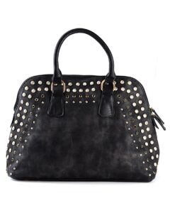 nyfashion101 brushed antique look shoulder bag with rhinestone, blue