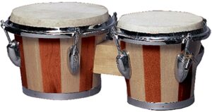 performance plus 439-tt tunable two tone wood bongos 7" & 8" skin heads, inch