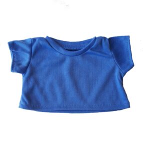 blue basic tee shirt teddy bear clothes fit 14" - 18" build-a-bear and make your own stuffed animals