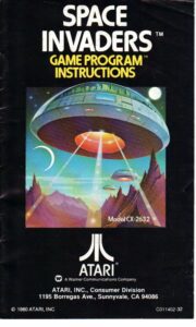 space invaders atari 2600 instruction booklet (atari 2600 manual only - no game) pamphlet - no game included