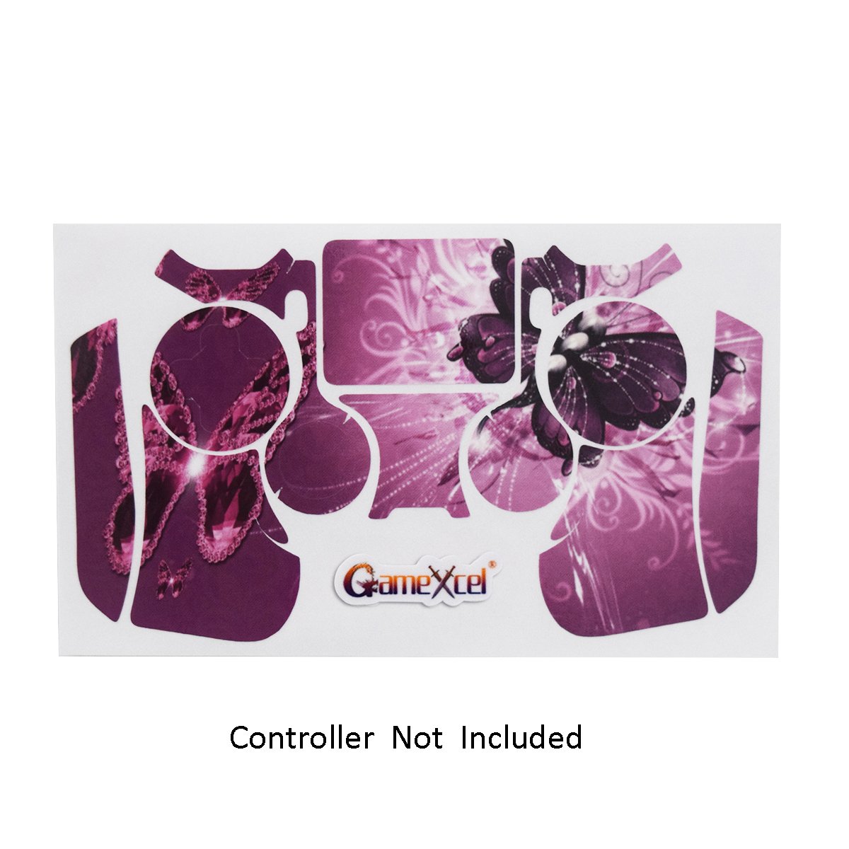 GameXcel Skins Compatible with PS4 Controller - Stickers Compatible with Playstation Dualshock 4 - Decals Cover Skin Accessories Compatible with PS4 Slim Controllers - Lavende Butterfly