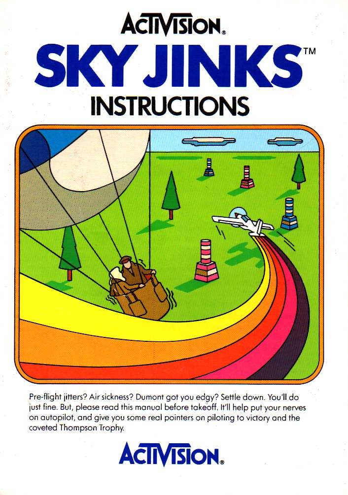 Sky Jinks Atari 2600 Instruction Booklet (Atari 2600 Manual ONLY - NO GAME) Pamphlet - NO GAME INCLUDED