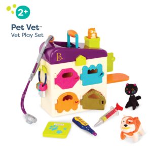 B. toys - Toy Vet Set For Toddlers, Kids - Pet Care Set - Pretend Play Set - Vet Clinic, Tools, Plush Toys - 2 years + - Pet Vet