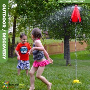 Discovery Toys Hydro Launch Water Rocket Outdoor Sprinkler Toy | Kid Powered Learning | STEM Educational Toy Learning & Childhood Development 5 Years and Up | Summer Toy