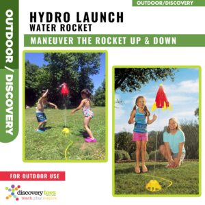 Discovery Toys Hydro Launch Water Rocket Outdoor Sprinkler Toy | Kid Powered Learning | STEM Educational Toy Learning & Childhood Development 5 Years and Up | Summer Toy