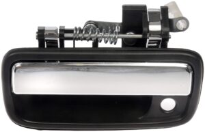 dorman 768mx front driver side exterior door handle compatible with select toyota models, black and chrome