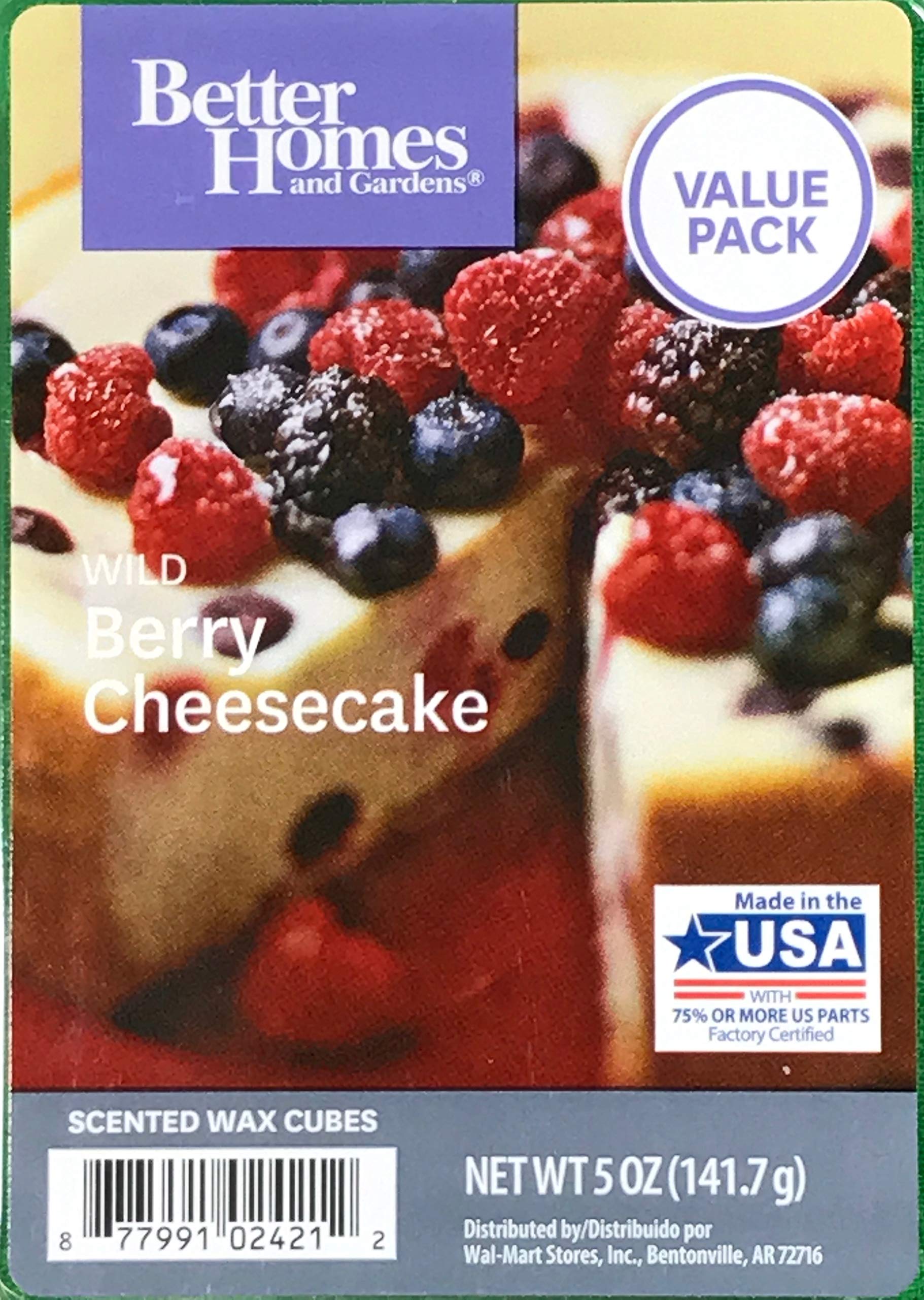 Wild Berry Cheesecake Better Homes and Gardens Wax Cubes Value Pack (12 Wax Cubes)