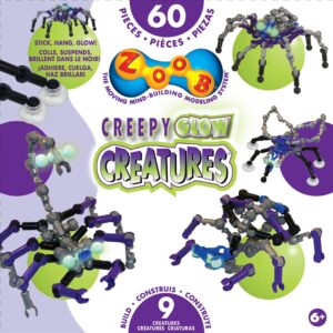 alex toys zoob 14003 creepy glow creatures moving mind-building modeling system (65-piece)