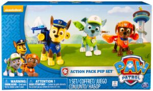 paw patrol action pack pups 3pk figure set chase, rocky, zuma