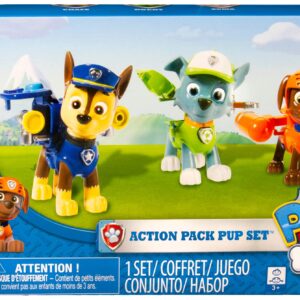 Paw Patrol Action Pack Pups 3pk Figure Set Chase, Rocky, Zuma