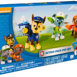 Paw Patrol Action Pack Pups 3pk Figure Set Chase, Rocky, Zuma