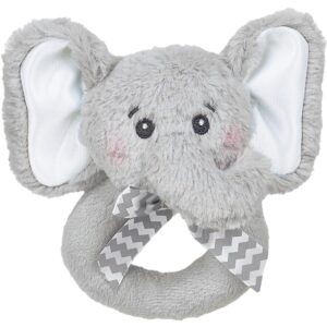 bearington collection baby lil' spout, 5.5 inch gray elephant plush stuffed animal, baby elephant baby stuff