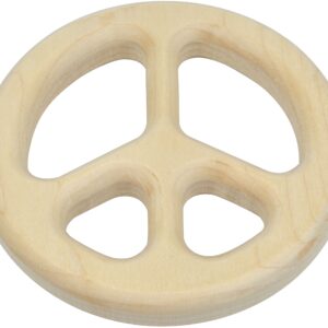 Peace Sign Shaped Maple Teether - Made in USA