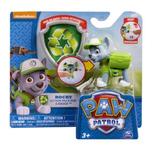 Paw Patrol Action Pack Pup & Badge, Rocky