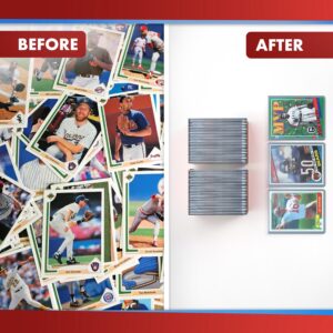 Cardboard Gold - 60pt Top Loaders for Cards - 100 Count - Premium 3x4 Inch Trading Card Toploaders - Protect Your Baseball and Sports Cards with These Crystal Clear Hard Plastic Sleeves Protectors