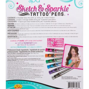 Alex Spa Sketch and Sparkle Tattoo Pens Girls Fashion Activity