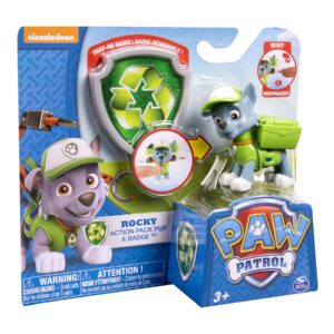 Paw Patrol Action Pack Pup & Badge, Rocky